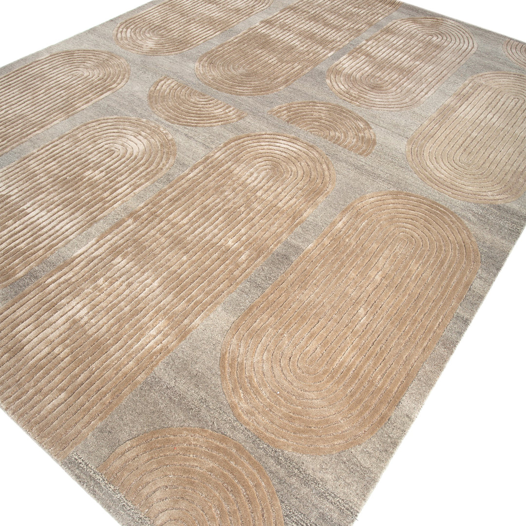 Subtle Grooves Soft Beige & Natural Gray Hand Tufted Rug Jaipur Rugs ...
