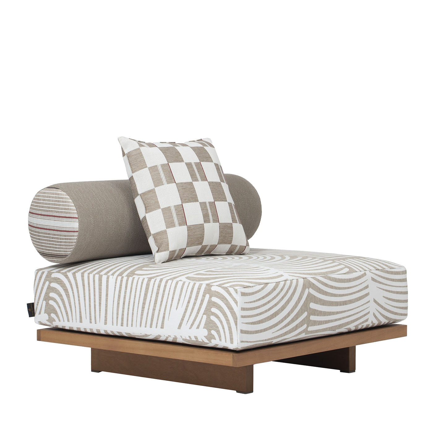 Emir White Central Outdoor Sofa Module Jwana Hamdan | Artemest