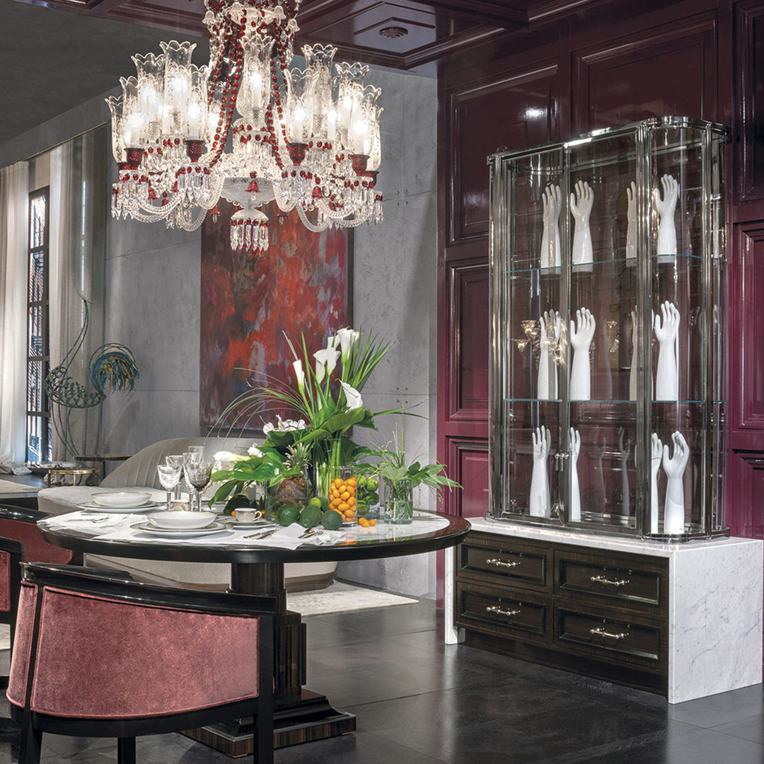 Ebony and Marble Round Table Provasi | Artemest