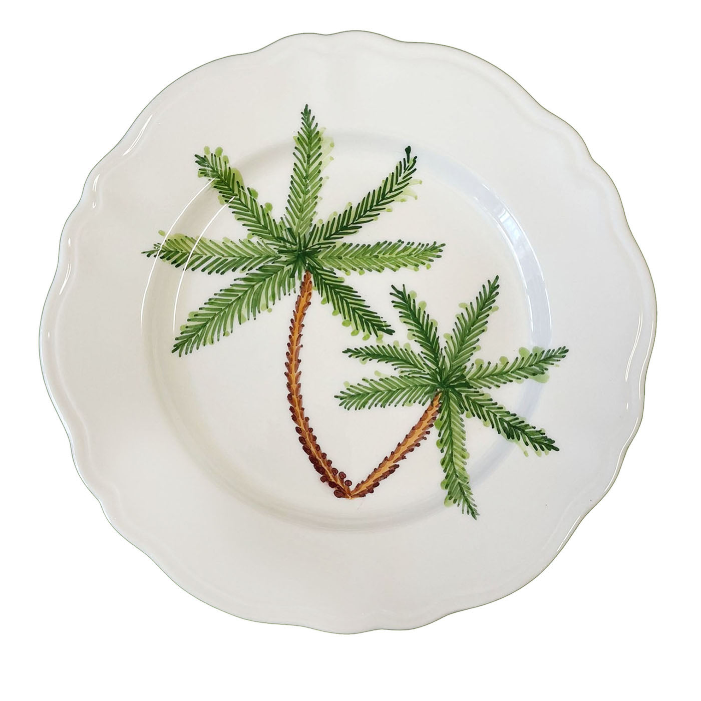 Set of 6 Ceramic Palm Trees Everywhere Dining Plates #1 Sveva's Home ...