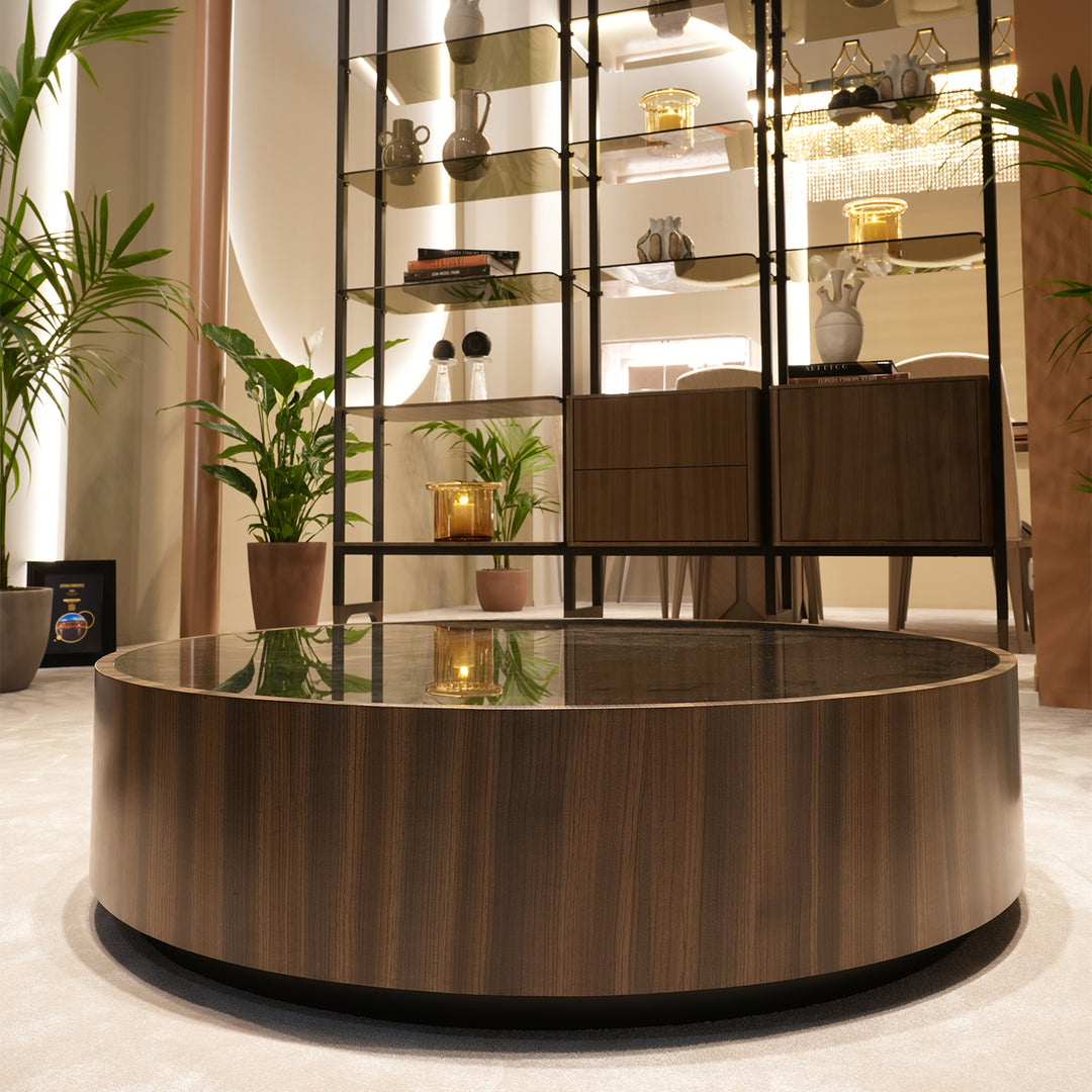Rafael Round Zebrano Coffee Table Cafedesart | Artemest