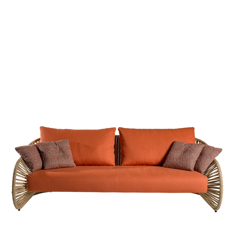 Stankar Orange Fabric Outodoor Sofa Visionnaire | Artemest