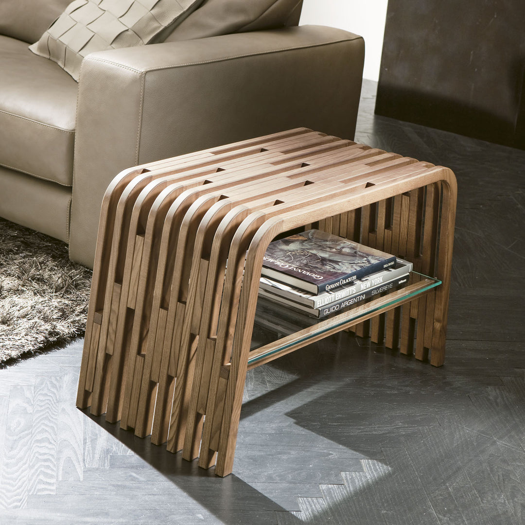 Millerighe Walnut Wood Side Table Pacini & Cappellini | Artemest
