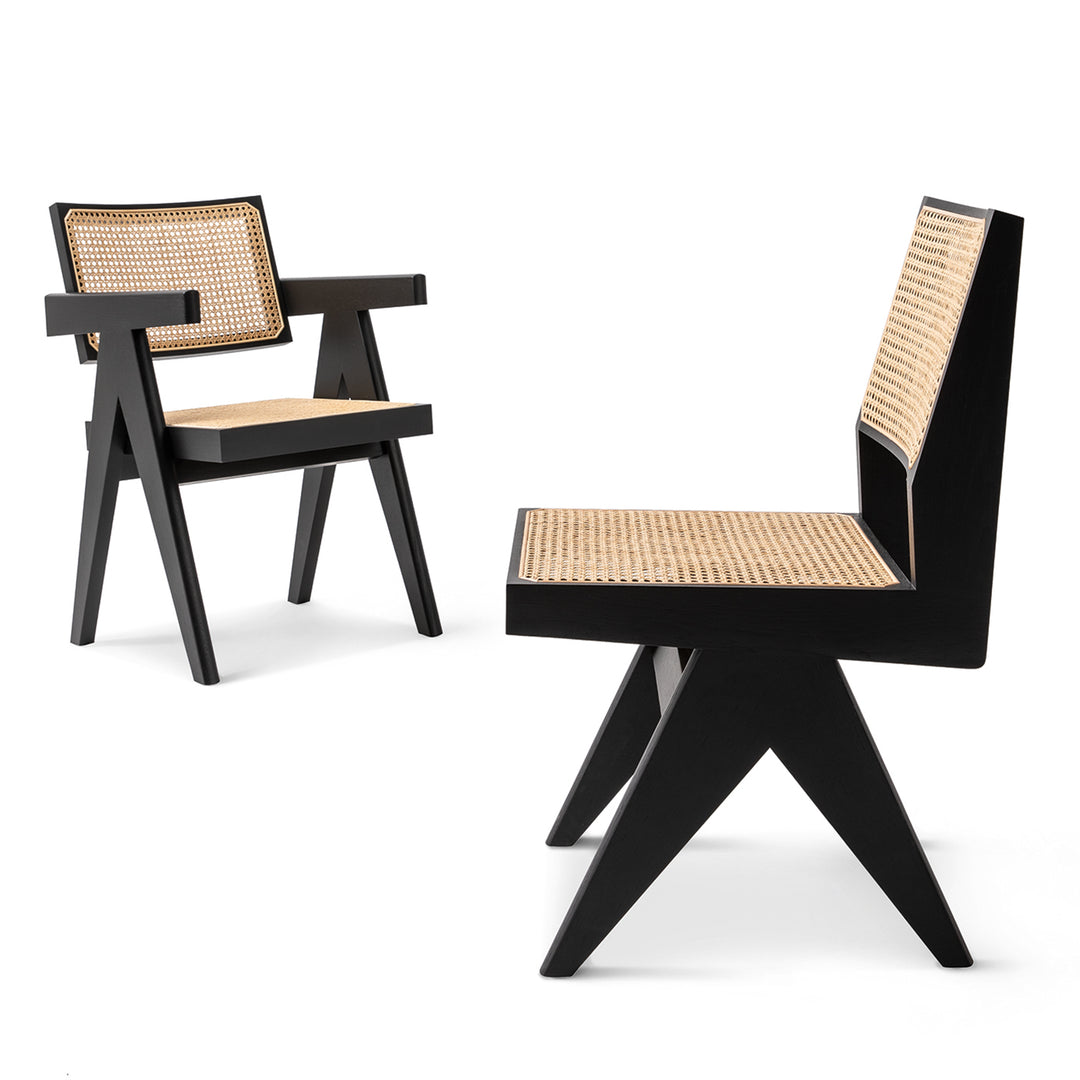 Capitol Complex Chair, Hommage à Pierre Jeanneret, Black Oak Wood ...