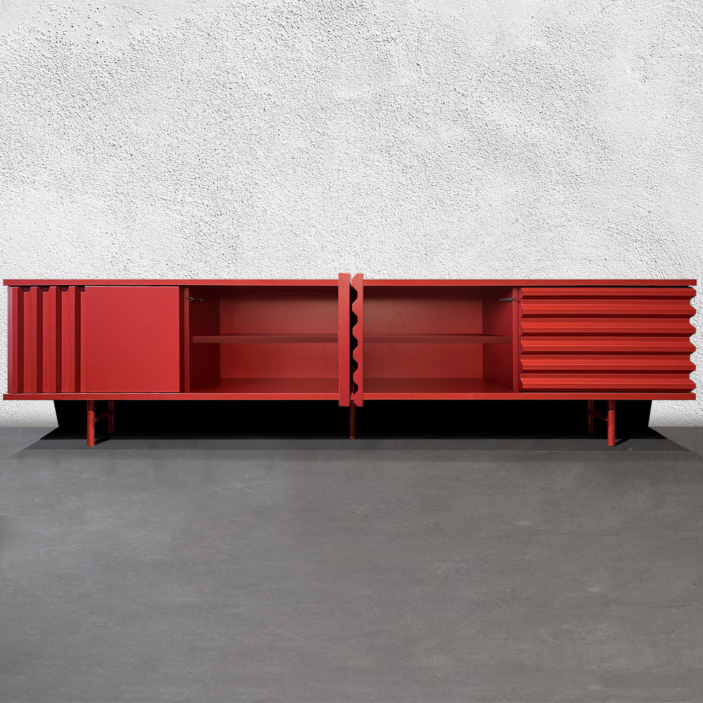 B-Side Fire Red 4-Door MDF Sideboard DLA Design Lab | Artemest
