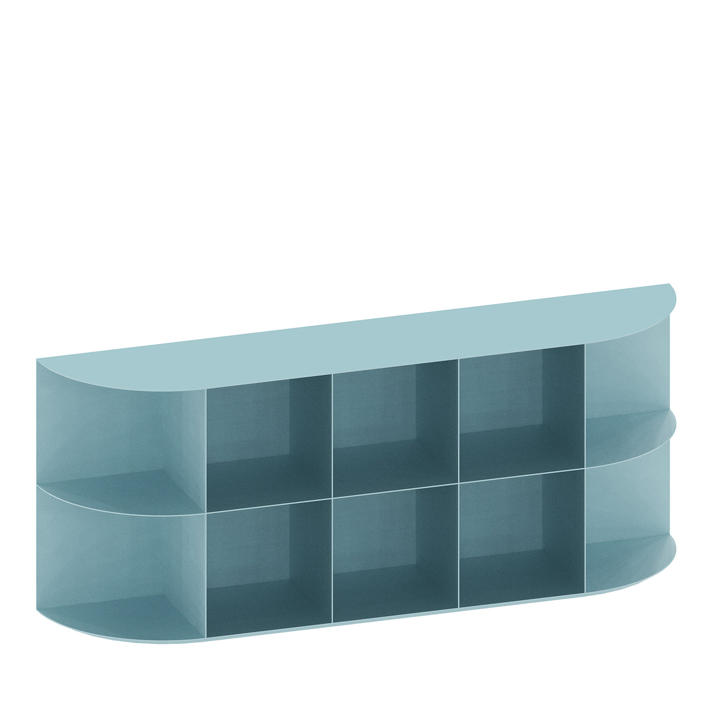 Coimbra 03 Light Blue Aluminum Bookcase Marco Ripa | Artemest
