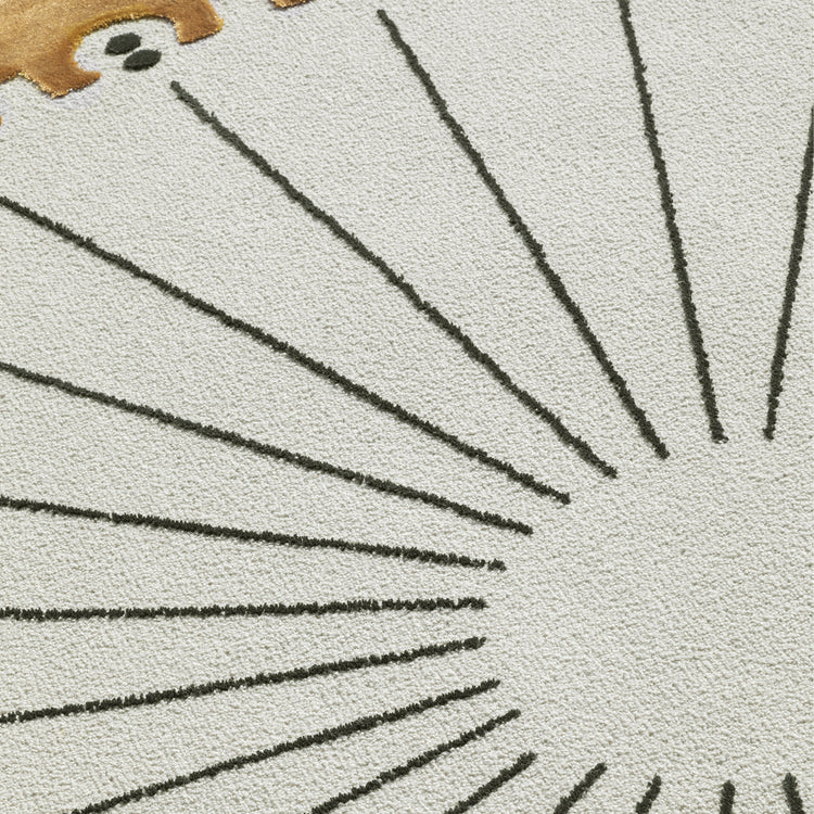 CoDeco Round Gold & Beige Wool & Tencel Rug by Marcante-Testa #4 Carpet ...