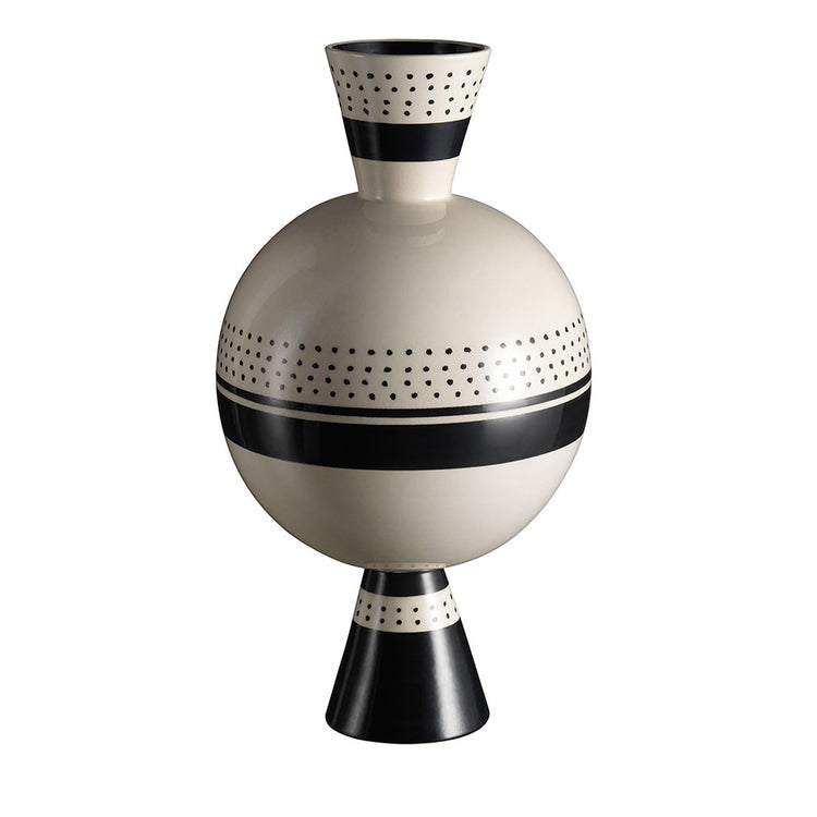 Aryballos White And Black Vase By Ugo La Pietra Rometti | Artemest