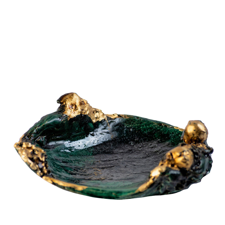 L'Abbraccio Verdigris & Gold Centerpiece Bowl Angelo Salemi | Artemest