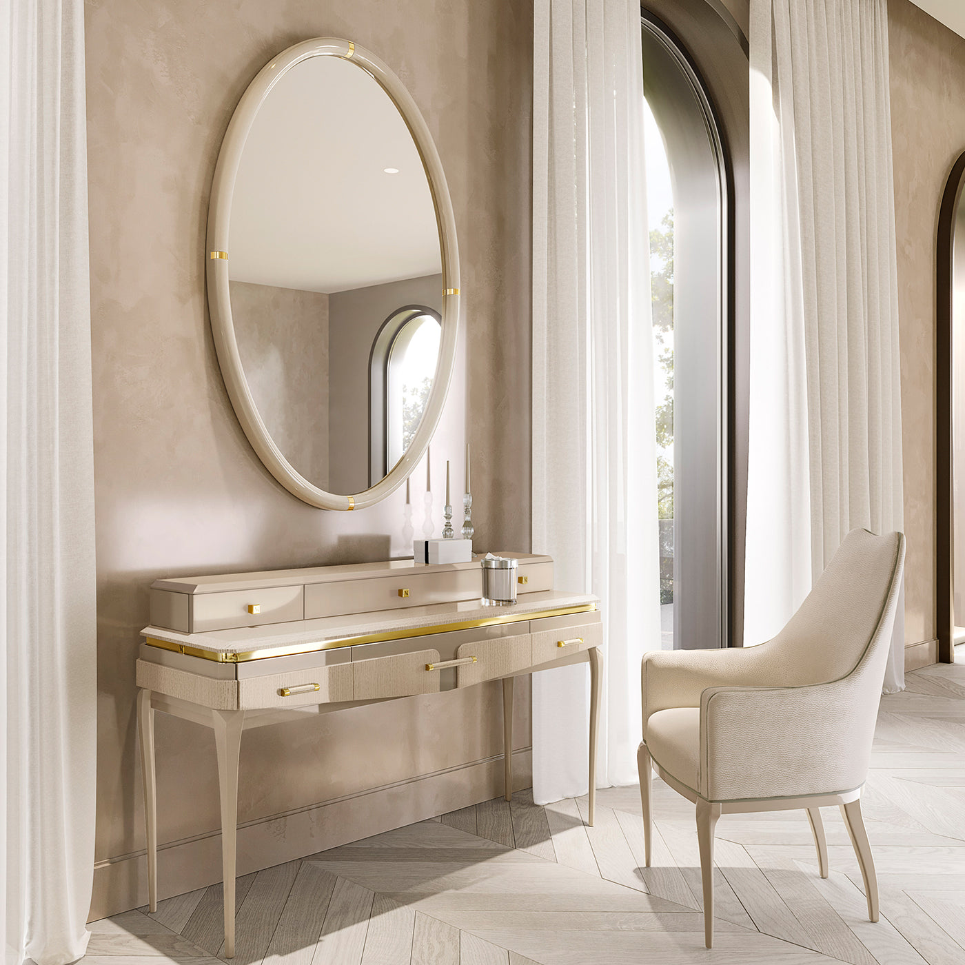 Victor Beige Vanity Table A.R. Arredamenti | Artemest