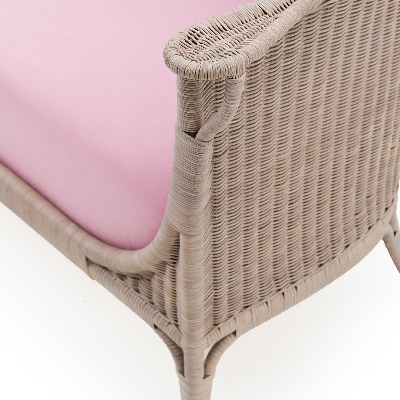 Angelina Pink Rattan Loveseat Mila Maurizi | Artemest