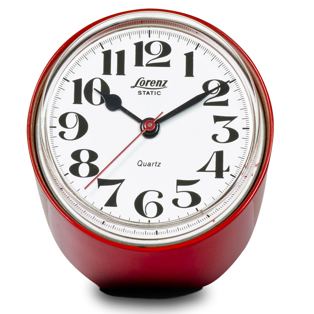 Static Red Table Clock by Richard Sapper Lorenz Static | Artemest